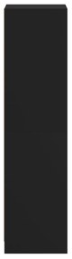Highboard se skleněnými dvířky černý 35 x 37 x 142 cm