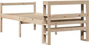 Postel s čelem pro seniory 90 x 190 cm masivní borovice 3305851