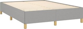 Box spring postel s matrací světle šedá 140 x 190 cm textil 3128597
