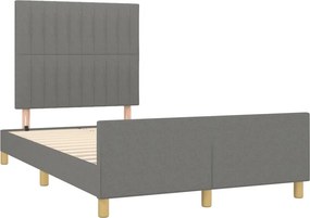 Rám postele bez matrací tmavě šedá 120x190 cm textil 3270528