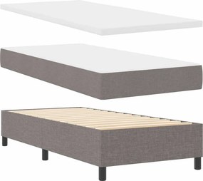 Postel s boxspringem s polštářem Taupe 200 x 80 cm textil 3341613