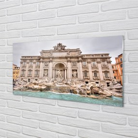 akrylový obraz Řím Fontána bazilika 125x50 cm