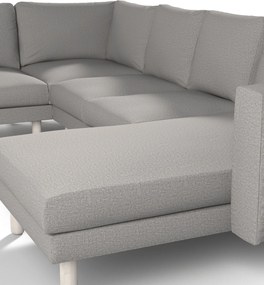 Potah na pohovku IKEA Norsborg rohová, 5-místná se šezlongem barva šedá látka pletený vzor