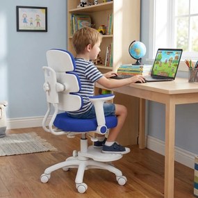 Dětská rostoucí židle Neoseat KIDDY THREE — látka, pratelný potah, tmavě modrá