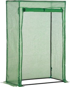 Outsunny Skleník s dveřmi, zimní skleník z ocelové fólie, skleník na balkon, zahrada, skleník na rajčata 100x50x150cm, skleník na rajčata, zeleninu, …