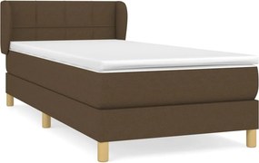 Box spring postel s matrací tmavě hnědá 80x200 cm textil 3126760