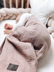 Sleepee Oboustranný mušelínový spací pytel RŮŽOVÝ Zvolte rozměr: S (0 - 4 měsíce)