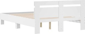 Rám postele s čelem bílý 120 x 190 cm kompozitní dřevo 3207448