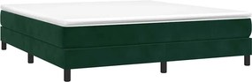 Rám postele s boxspringem tmavě zelená 160 x 200 cm samet 3120781