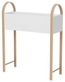 Umbra, Stojací květináč / úložný stolek Bellwood | bílá, přírodní