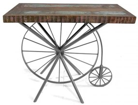 Rustikální konzolový stolek z masivního dřeva Bike