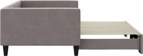 Válenda s přistýlkou taupe 100 x 200 cm textil 3196586