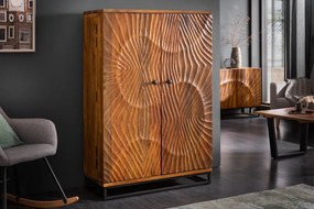 Designová barová skříňka Shayla 141 cm hnědá / mango
