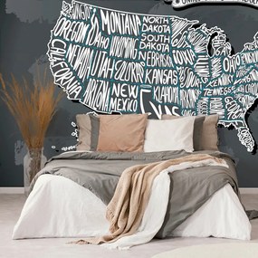 Samolepící tapeta moderní mapa USA - 150x100 cm