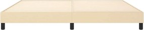 Rám postele s boxspringem krémový 200 x 200 cm textil 3120545
