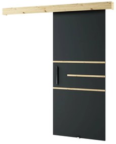 Posuvné dveře 90 cm Lovella (dub artisan + černá matná). 1043553