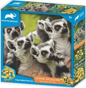 PRIME 3D Puzzle Animal Planet: Lemur kata / 150 dílků / 3D efekt