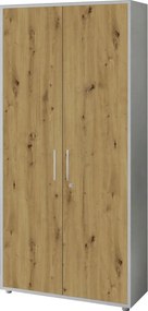 XXXLutz SKŘÍŇ NA ŠANONY, šedá, dub artisan, 84,4/185,6/33 cm MID.YOU - Online Only kancelářský nábytek - 001067016807