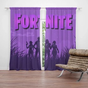 Sablio Závěs FORTNITE Fialová silueta: 2ks 140x250cm