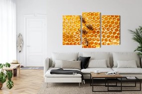 Vícedílný obraz Včely Na Plástev Nedostatek Nedostatek Přírodní plátno 150x100