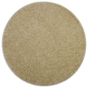 Vopi, Kusový koberec Color shaggy béžový kruh, 100x100 (průměr) kruh, béžová, ložnice