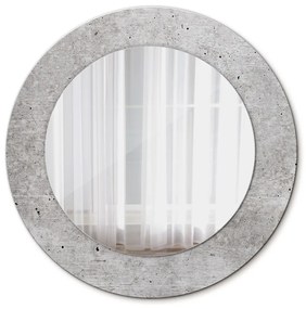 Kulaté dekorativní zrcadlo na zeď Šedý beton fi 50 cm