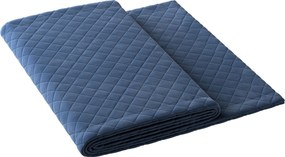 Hotelový přehoz – běhoun Velvet 60x200 cm barva tmavě modrá látka lesklé, sametová