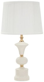 Bílá stolní lampa s textilním stínidlem (výška 57 cm) Caserta – Mauro Ferretti