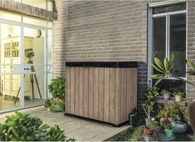 Hnědý plastový zahradní úložný box Deco – Keter