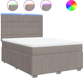 Box spring postel s matrací taupe 140x200 cm textil 3293995