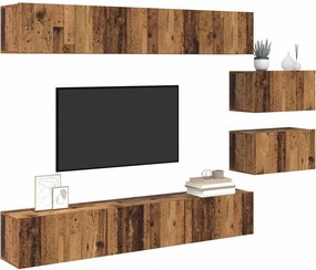 Sestava TV skříněk 8 ks Staré dřevo Kompozitní dřevo 3393351
