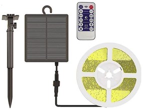 LED Stmívatelný solární pásek LED/1,2W/3,7V 4000K IP67 5m