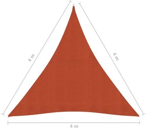 Stínící plachta 160 g/m² cihlová 4 x 4 x 4 m HDPE