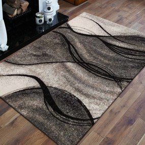DY Šedý moderní koberec s abstraktním vzorem Panamero 07 Rozměr: 60x100 cm