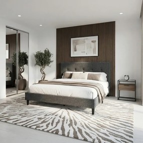 Manželská postel šedá 180x200 cm BED-M180 GREY2
