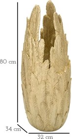 Váza Feathers 80 cm zlatá