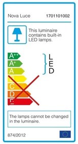 Závěsné LED svítidlo NOVA LUCE FUSION 53W 3000K zlatá barva 1701101002