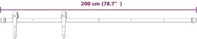 Hardwarová sada pro posuvné dveře 200 cm ocel bílá 151702