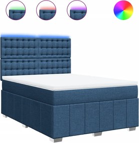 Box spring postel s matrací modrá 160x200 cm textil 3294039