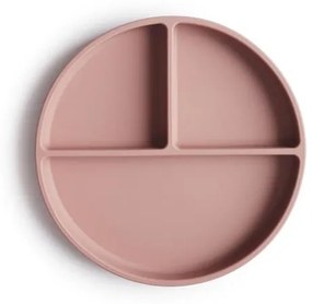 Silikonové talíře s přísavkou Mushie - Blush - Pudrově růžová