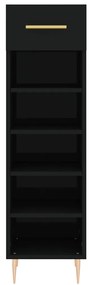 Botník černý 30 x 35 x 105 cm kompozitní dřevo - Default Title