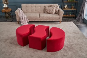 Atelier del Sofa Taburet Alya Puf - Red, Červená