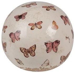 Dekorativní keramická koule BUTTERFLY PARADISE Clayre &amp; Eef 6CE1666L