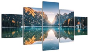 Obraz - Horské jezero (125x70 cm)