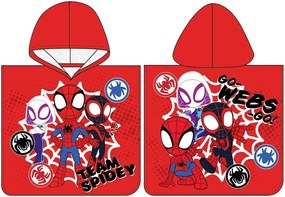 Chlapecké plážové pončo Spidey Team - 50 × 115 cm - pro děti od 3 do 6 let