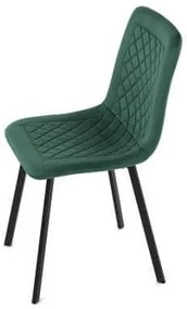 Autronic Moderní jídelní židle Židle jídelní, zelený samet, kov černý mat (DCL-973 GRN4)