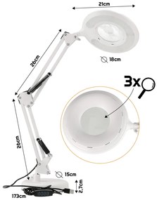 BERGE Stolní LED lampa 8W CCT bílá