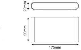 ACA Lighting Zahradní nástěnné LED svítidlo MAIDA 11W/230V/3000K/570Lm/60°/IP54, tmavě šedé