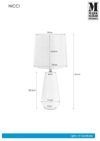 Markslöjd 106624 - Stolní lampa NICCI 1xE14/40W/230V