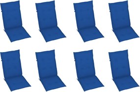 Skládací židle s polštáři, 8 ks, masivní akáciové dřevo 3075064